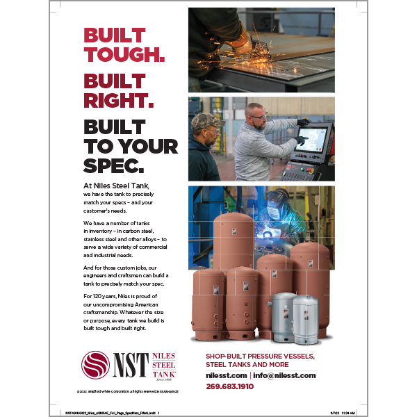 Current Advertising - Niles Steel Tank